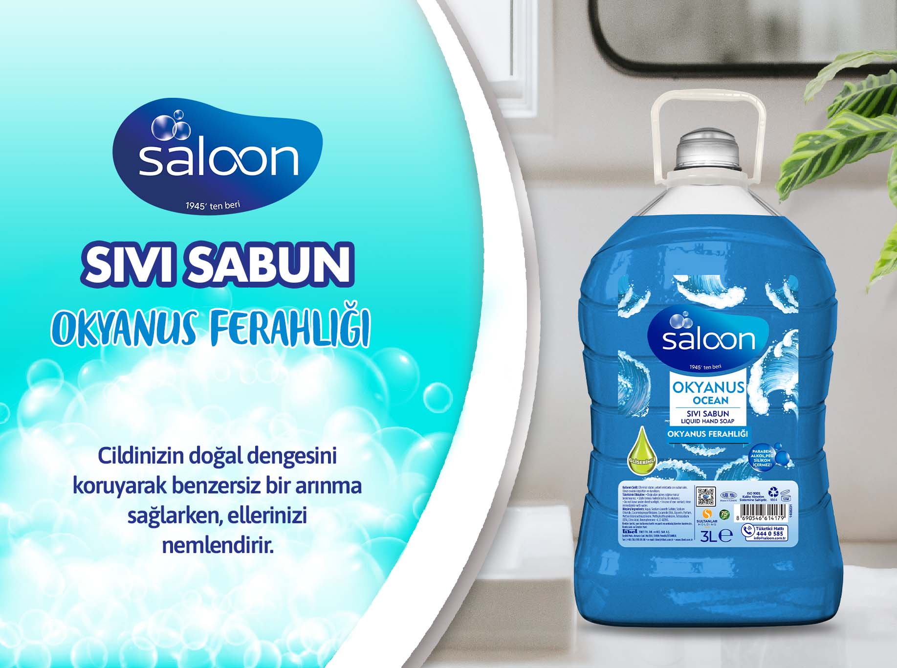Saloon Sıvı Sabun Okyanus Ferahlığı 3 L - Komşu